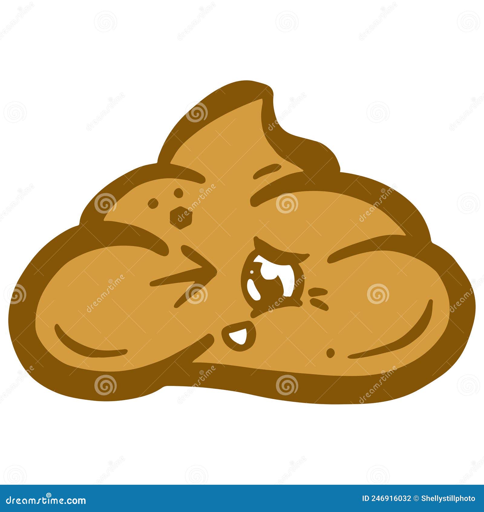 Cartoon Human or Dog Poop Poo Character Illustration Vector Stock ...