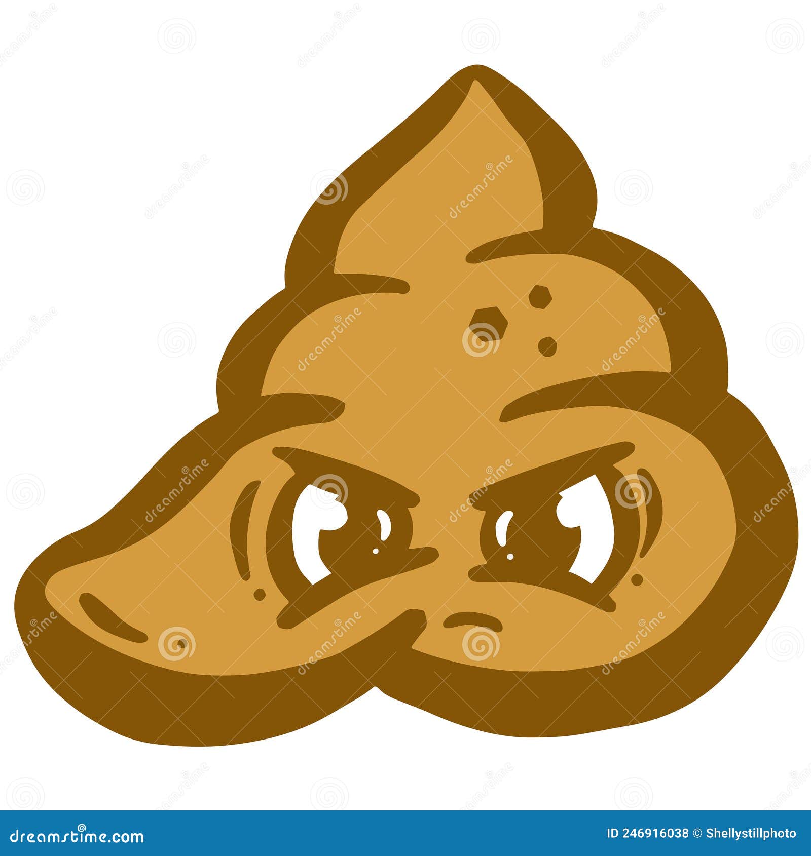 Cartoon Human or Dog Poop Poo Character Illustration Vector Stock ...
