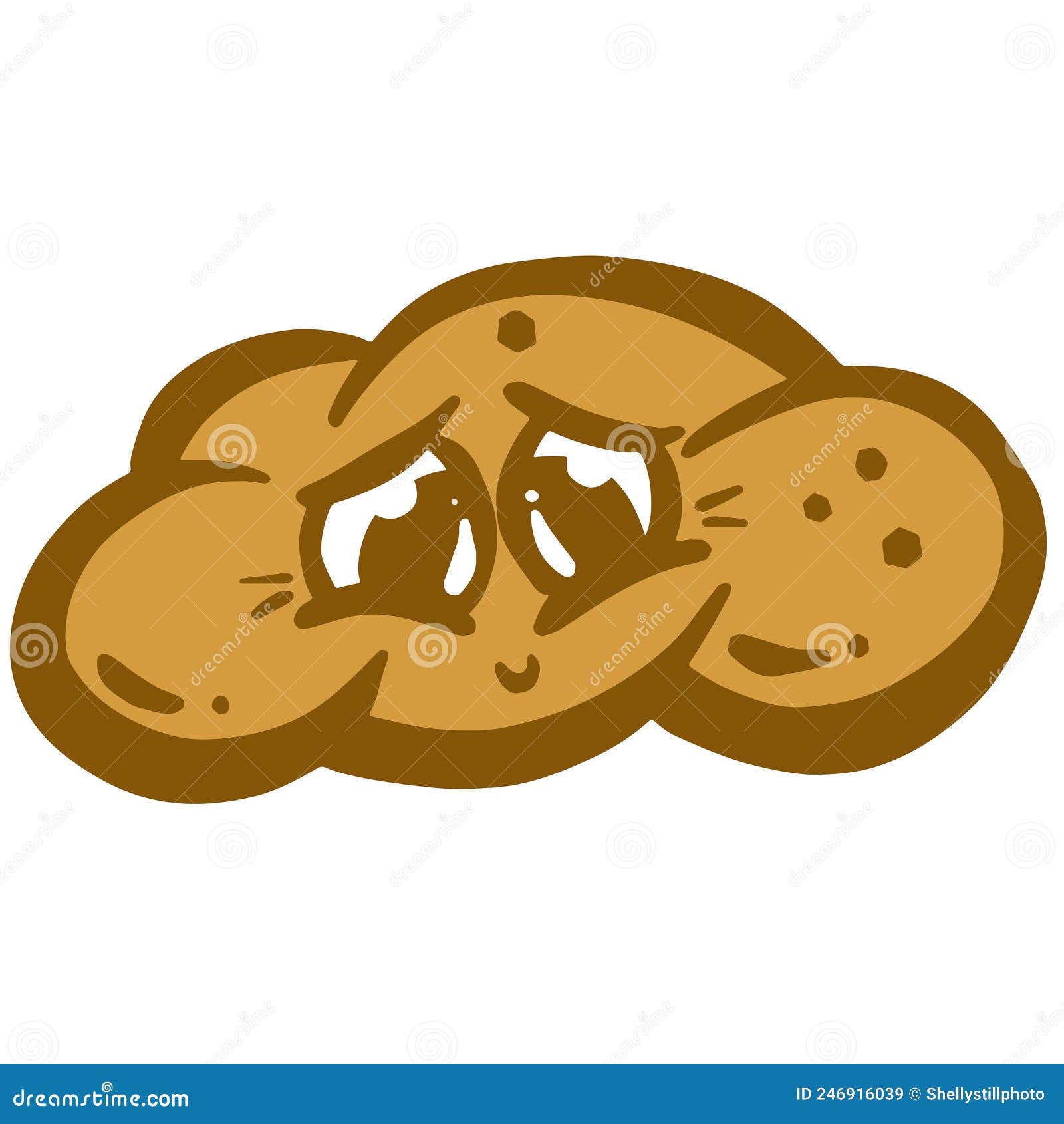 Cartoon Human or Dog Poop Poo Character Illustration Vector Stock ...