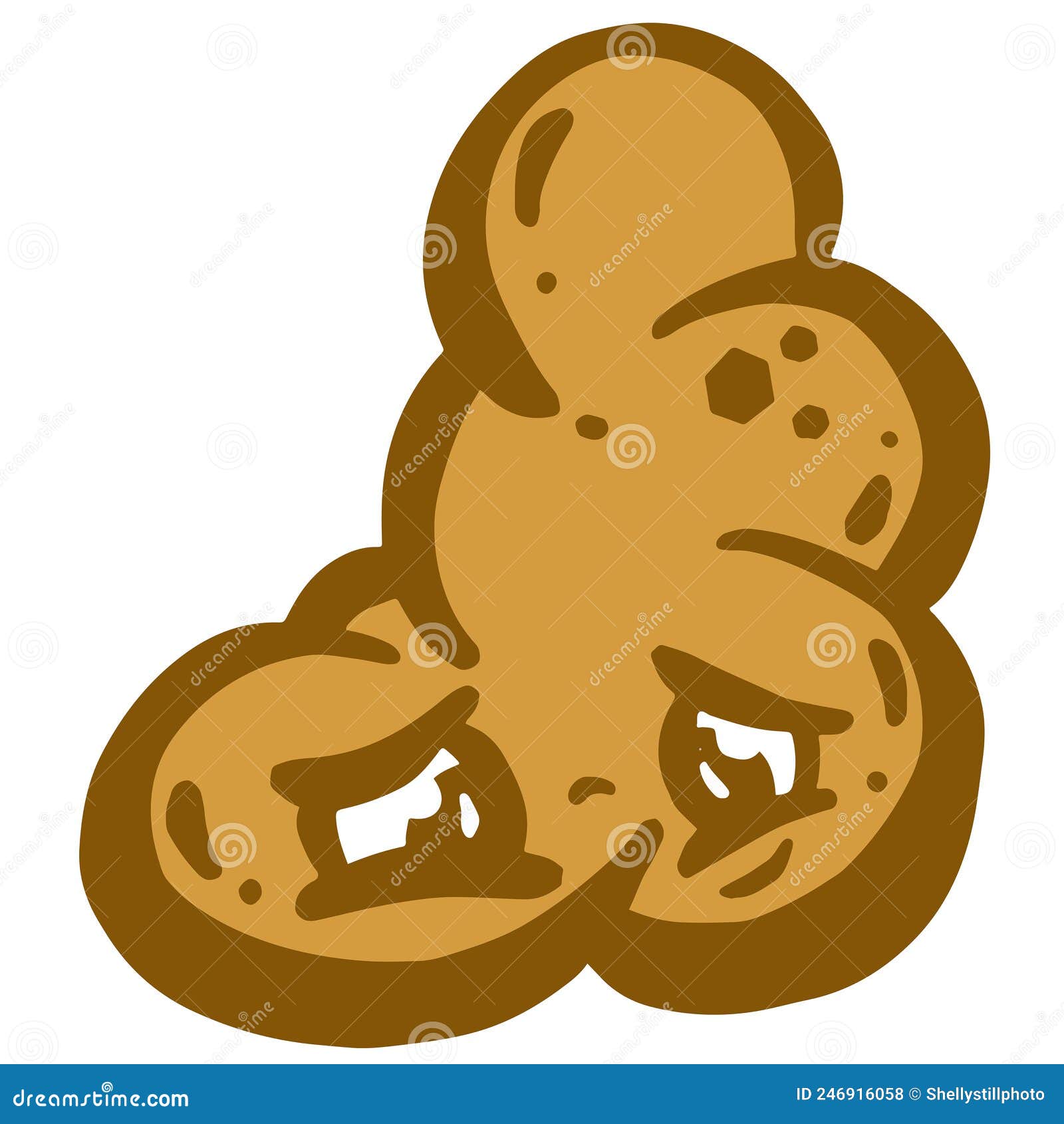 Cartoon Human or Dog Poop Poo Character Illustration Vector Stock ...