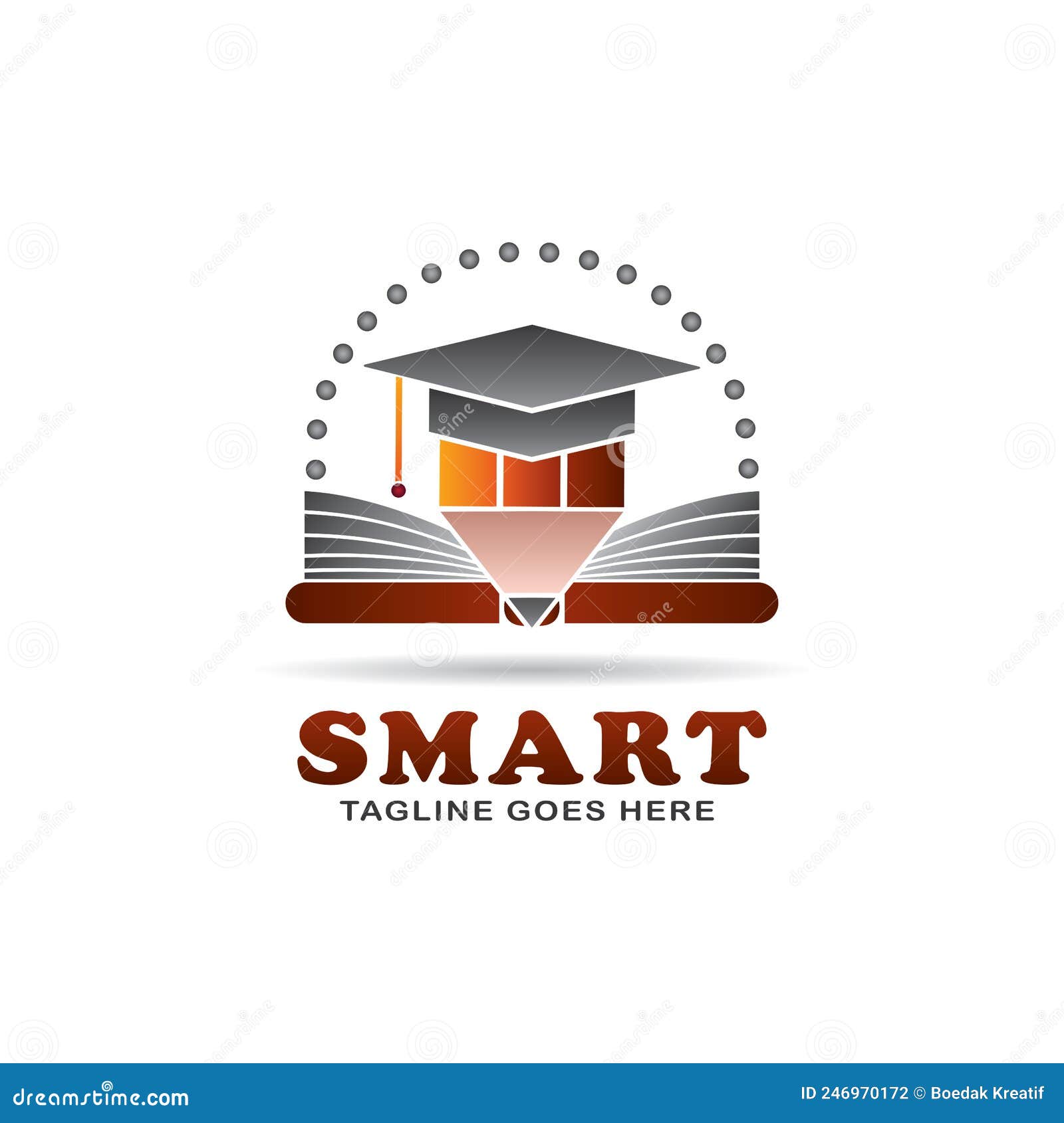 Smart Logo, Education Concept Stock Vector - Illustration of college ...