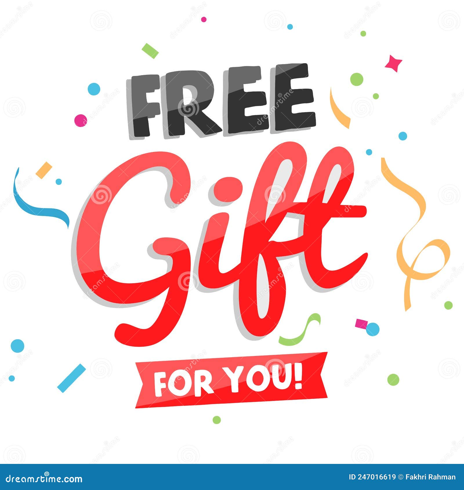 Free Gift Promotion Sale Free Gift Stock Vector - Illustration of logo ...