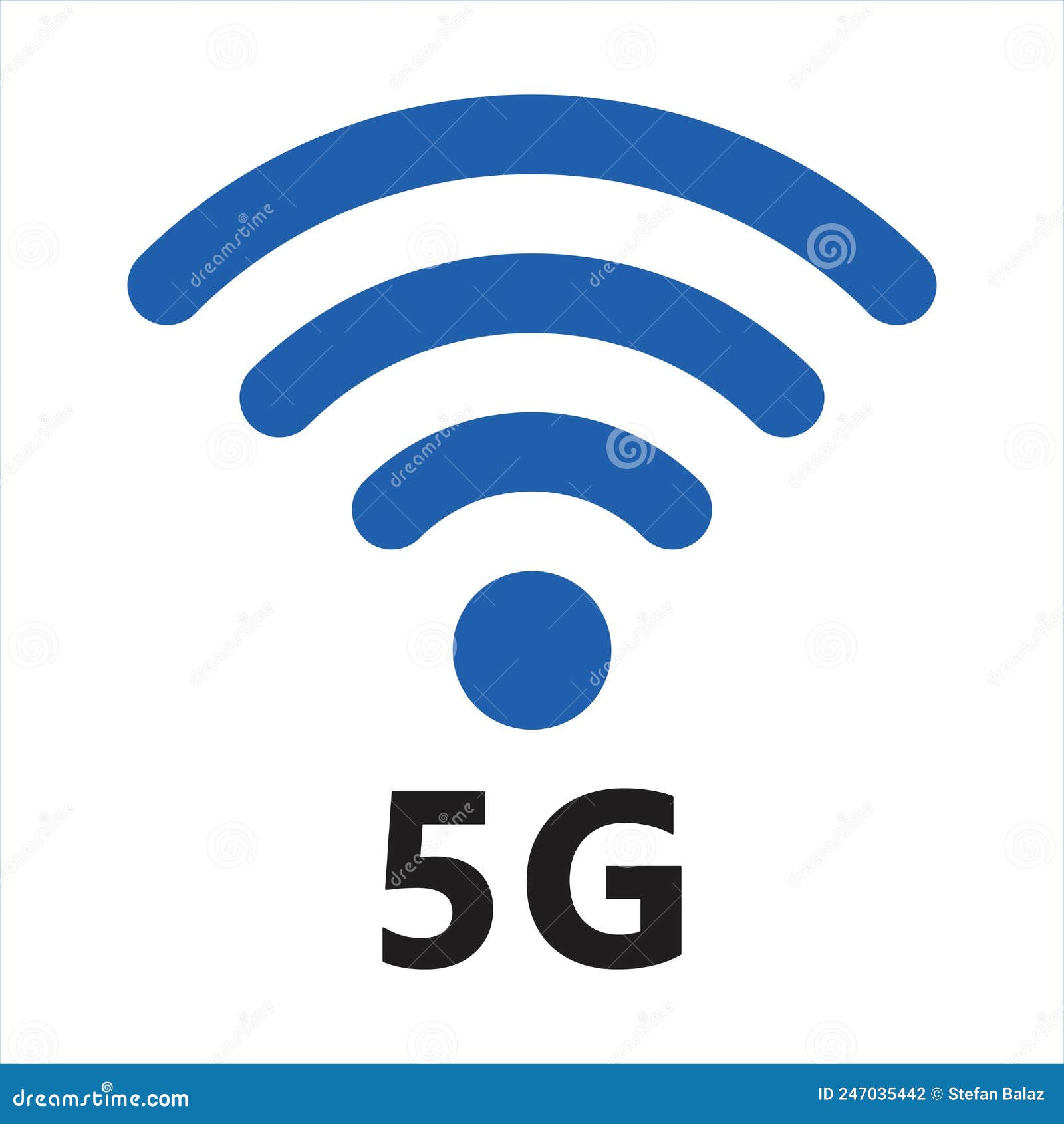 5G Wifi Signal Symbol Icon Vector Illustration. 5G Wireless and Wifi ...
