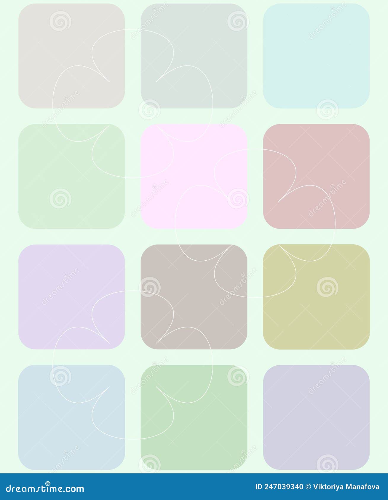 A Set of Twelve Multi-colored Square Figures Stock Vector ...