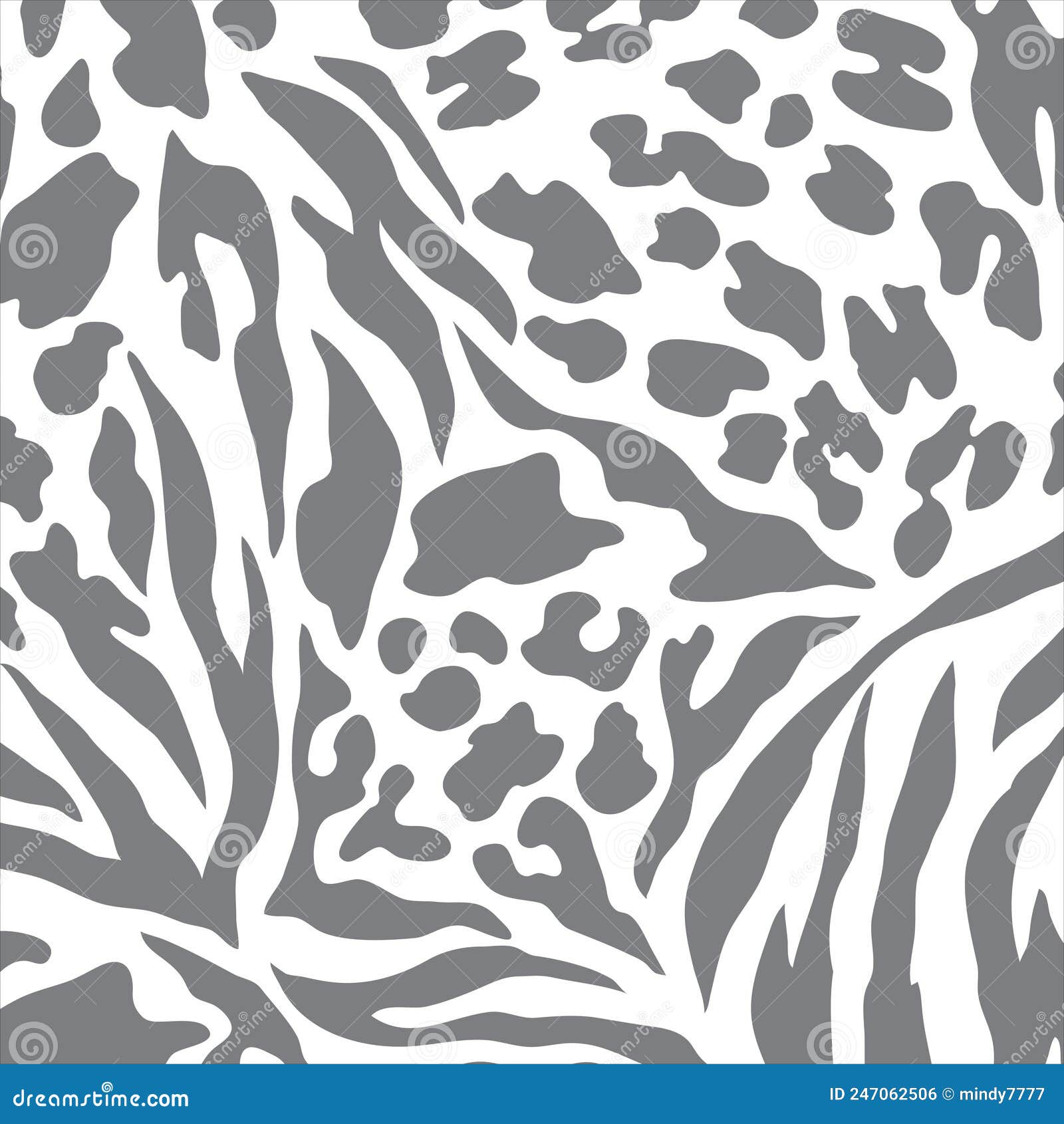 Tiger Skin Design. Animal Skin Texture Seamless Pattern. Vector ...