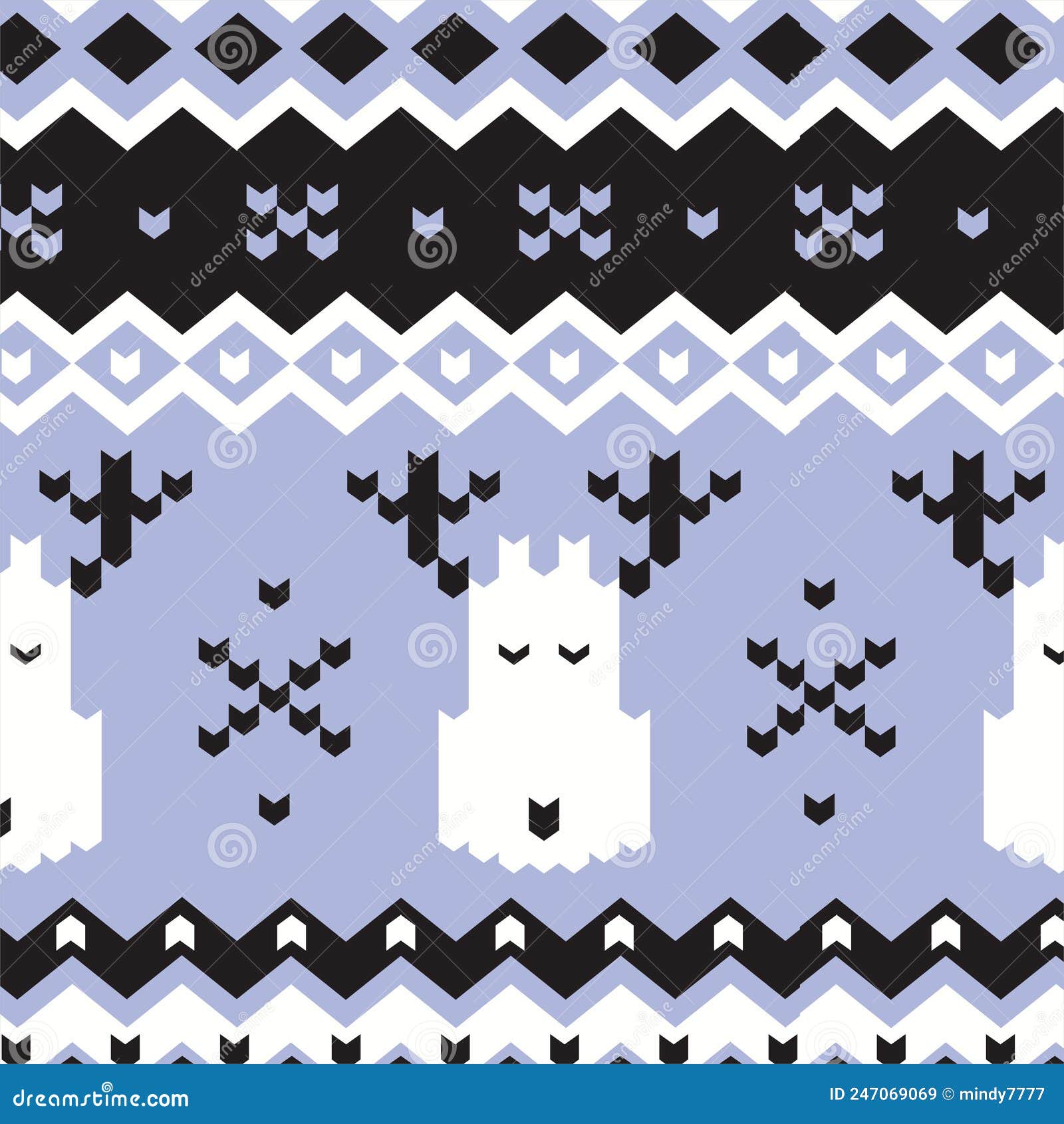 Nordic Style Christmas Snowflake Jacquard. New Year or Winter Design ...