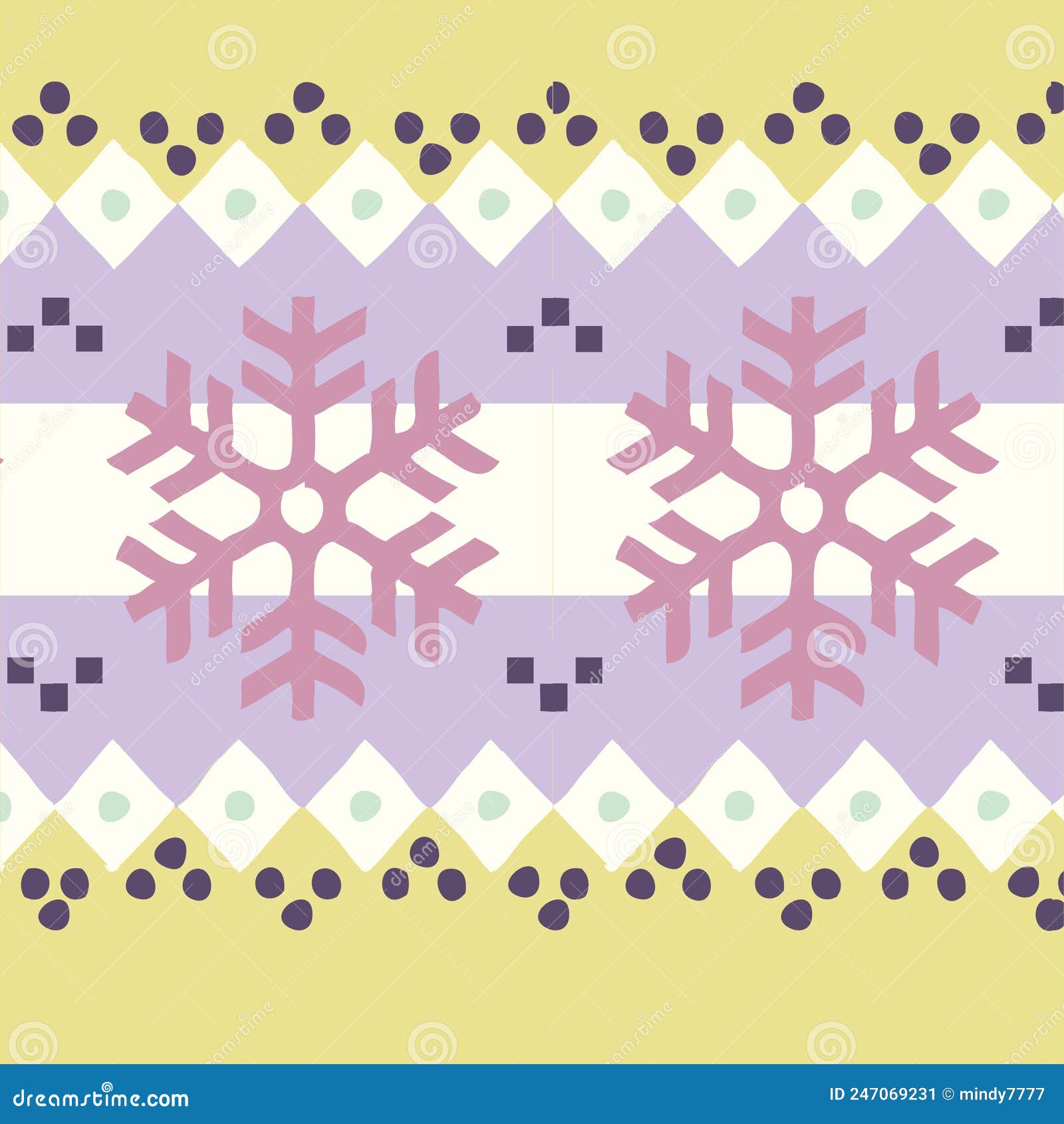 Nordic Style Christmas Snowflake Jacquard. New Year or Winter Design ...