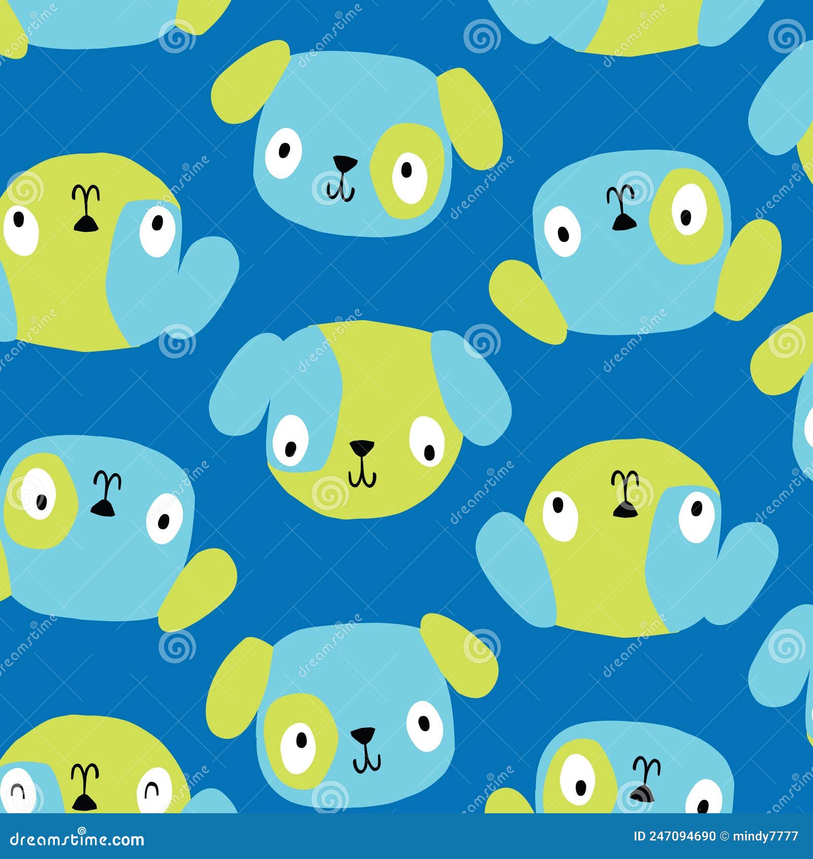 Cute dog pattern set. stock vector. Illustration of design - 247094690