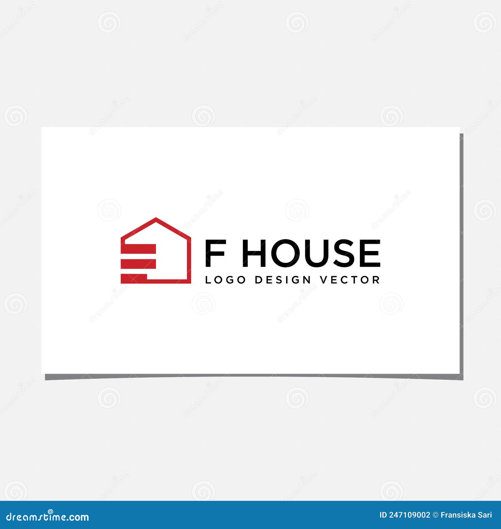 F HOUSE LOGO stock vector. Illustration of graphic, design - 247109002