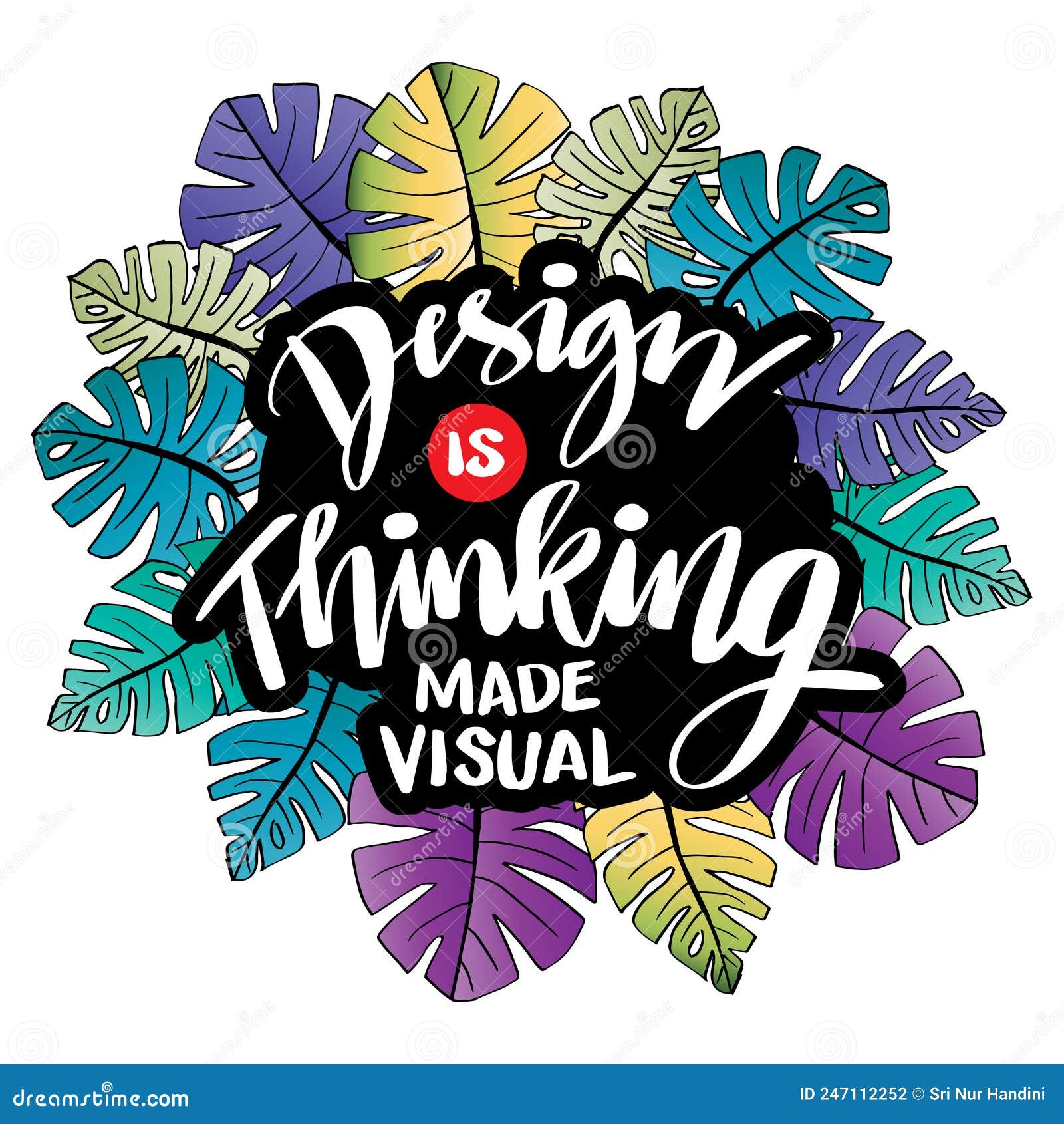 Design is Thinking Made Visual. Poster Quotes. Stock Vector ...