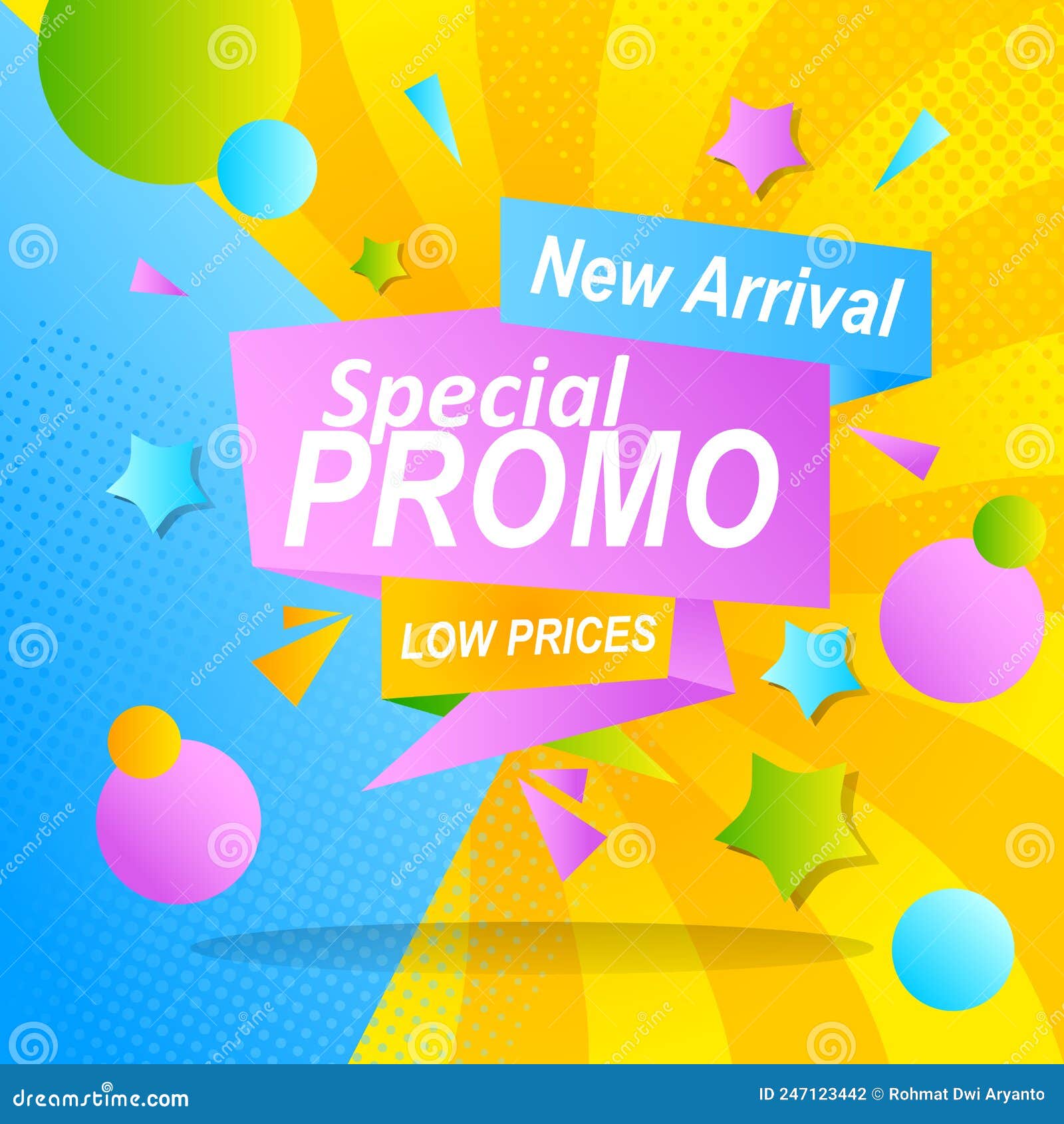 New Arrival Special Promo Poster Promotion with Abstract Design and ...