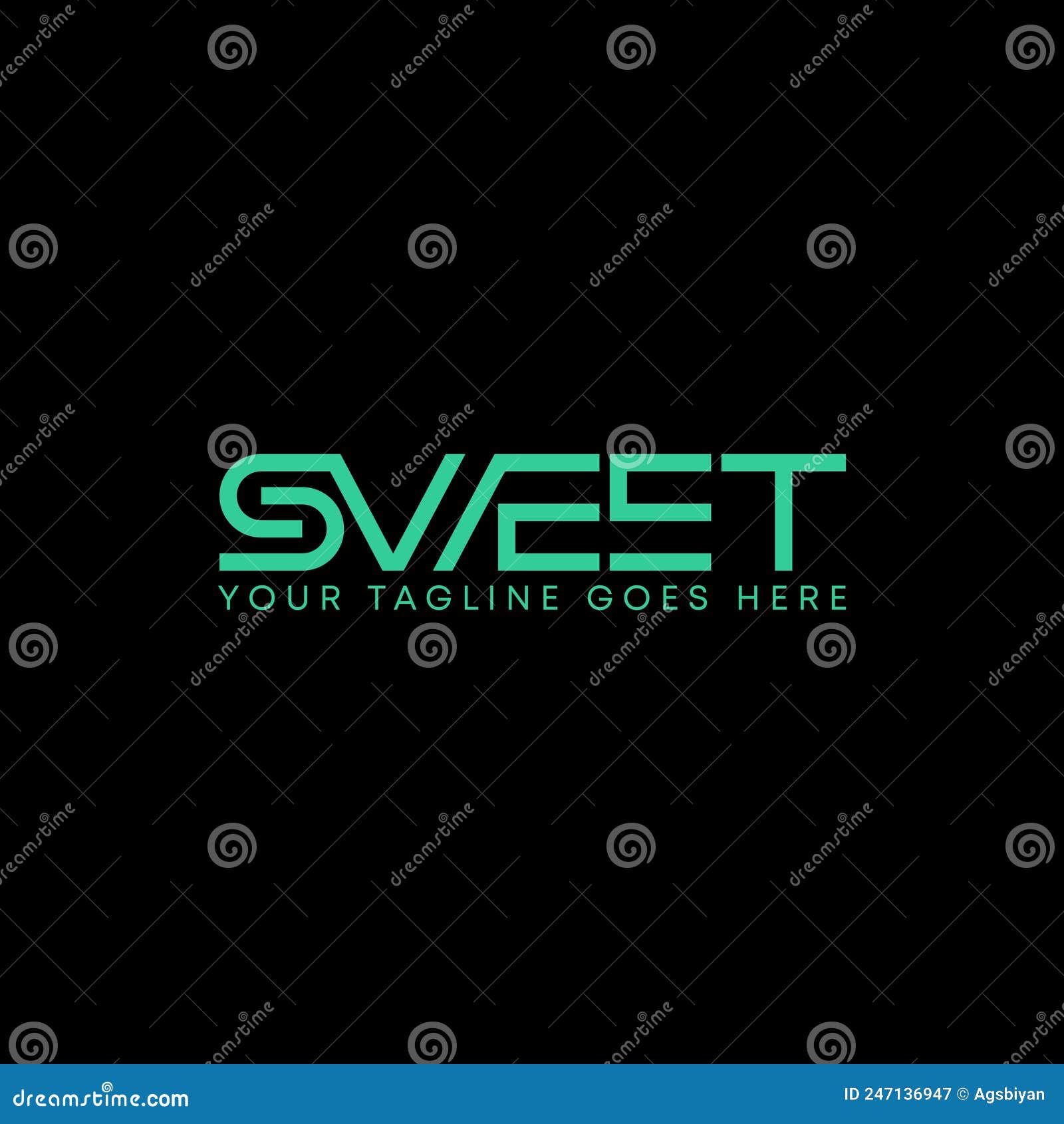 Letter or Writing SWEET Light Font with Cutting and Word S Flip Image ...