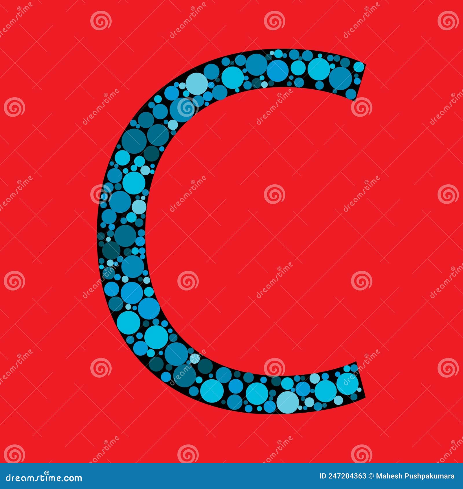 Capital Letter C. Vector Abstract Alphabet Design Stock Vector ...