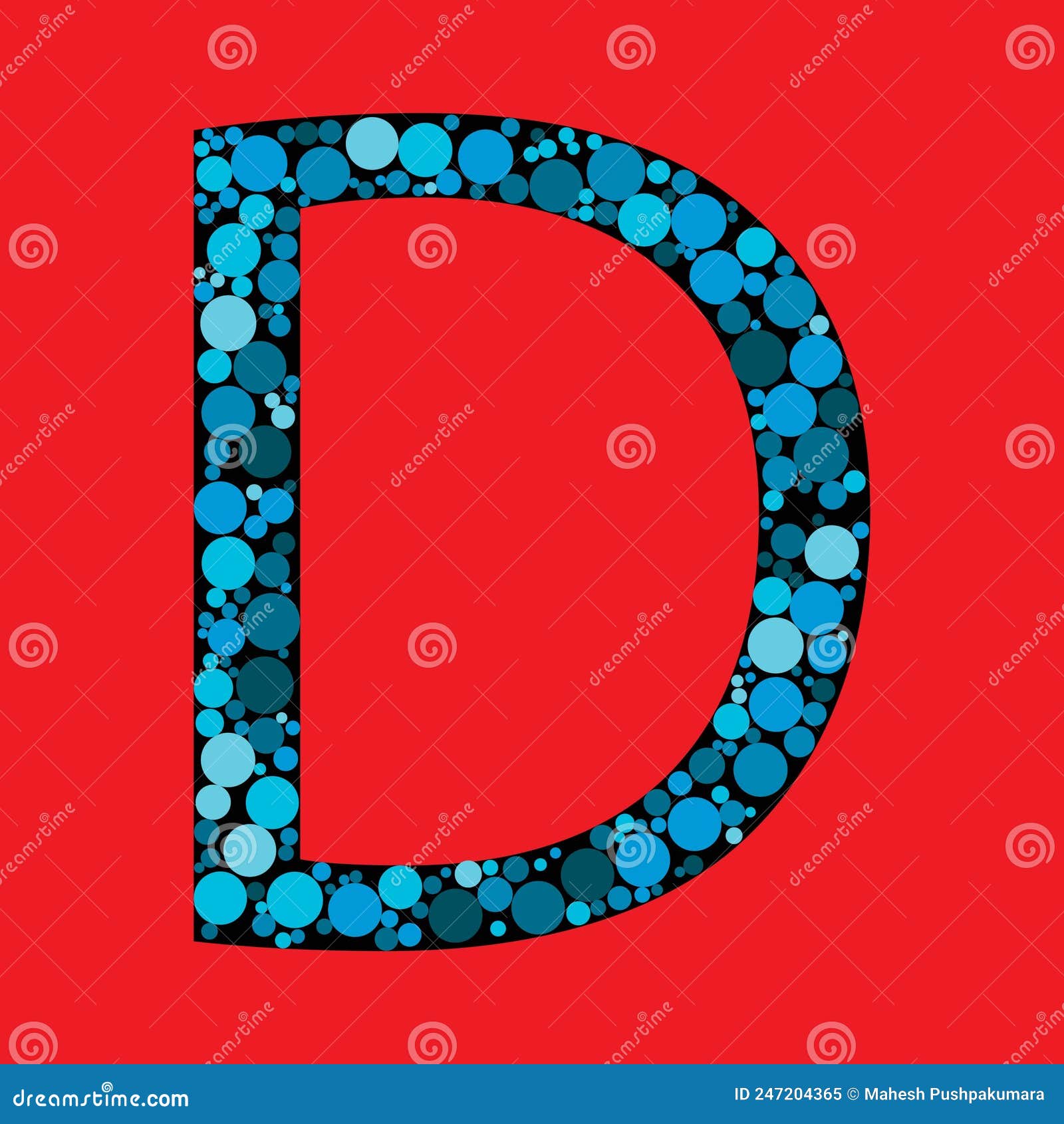 Capital Letter D. Vector Abstract Alphabet Design Stock Vector ...