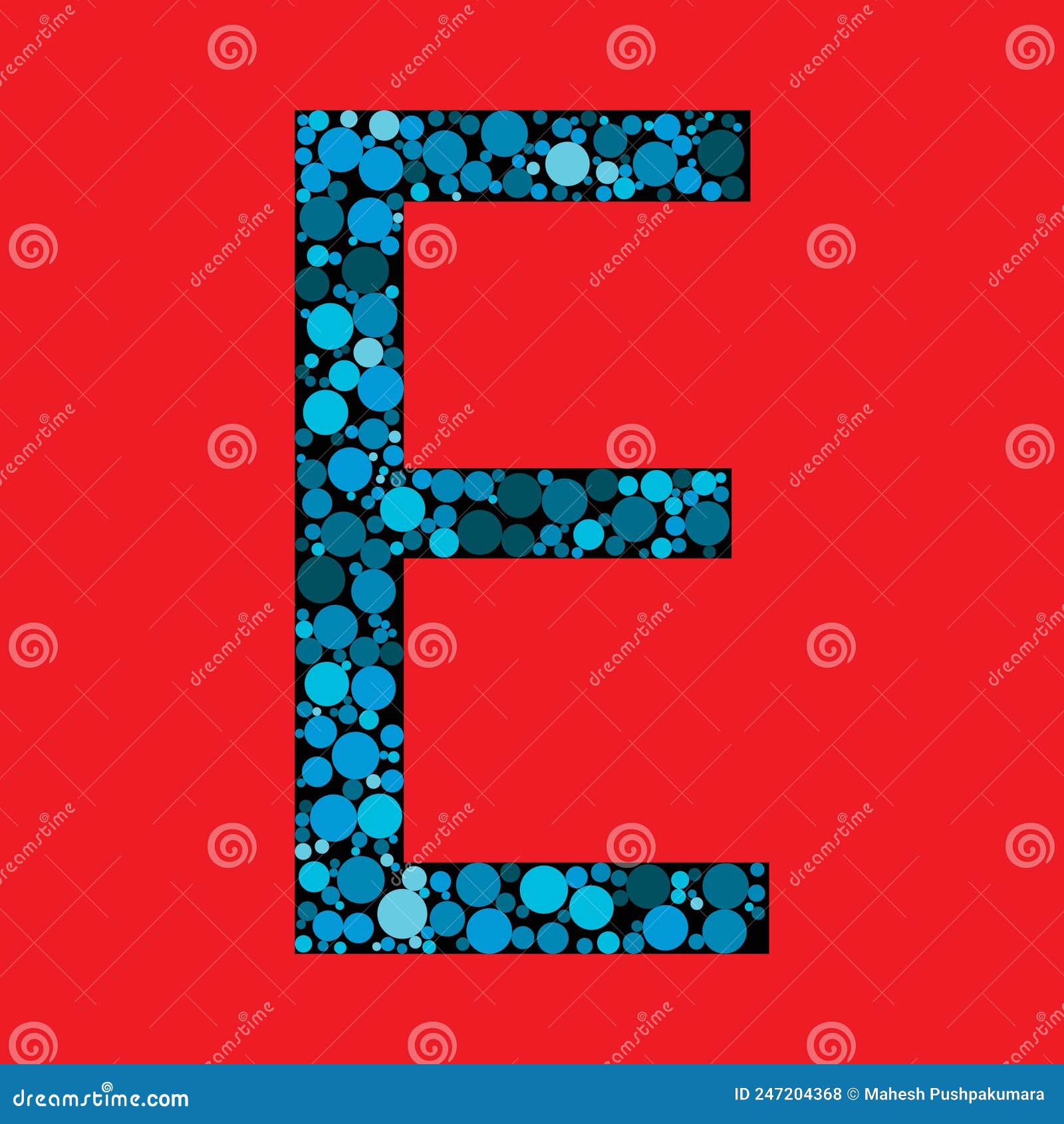 Capital Letter E. Vector Abstract Alphabet Design Stock Vector ...