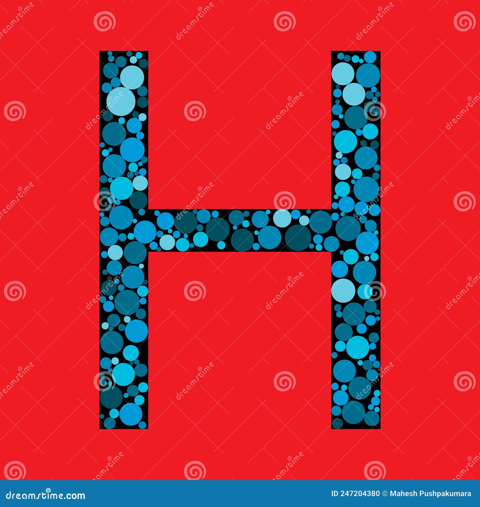 Capital Letter H. Vector Abstract Alphabet Design Stock Vector ...