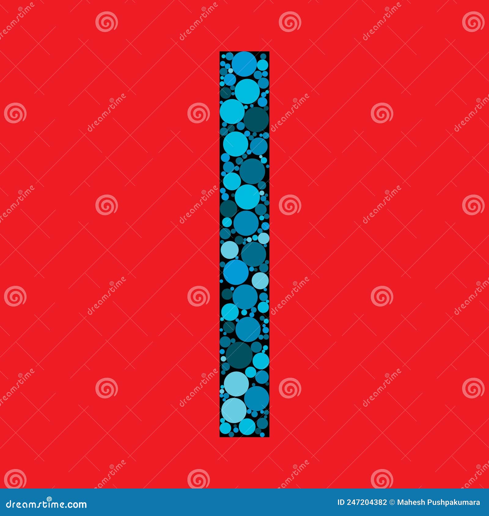 Capital Letter I. Vector Abstract Alphabet Design Stock Vector ...