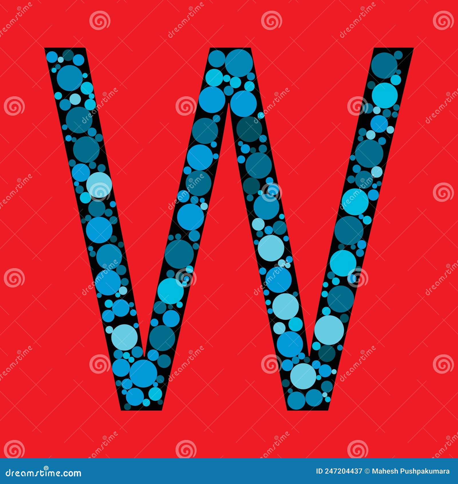 Capital Letter W. Vector Abstract Alphabet Design Stock Vector ...