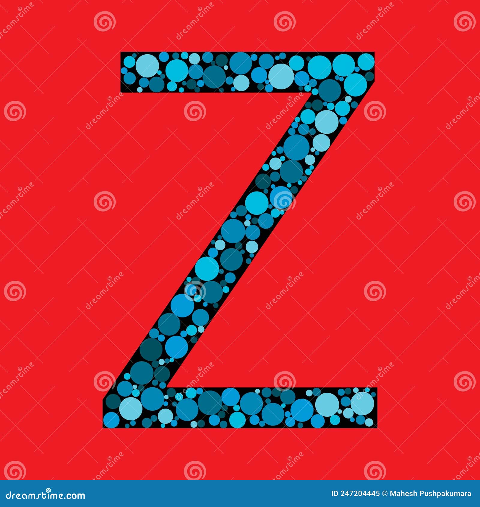 Capital Letter Z. Vector Abstract Alphabet Design Stock Vector ...