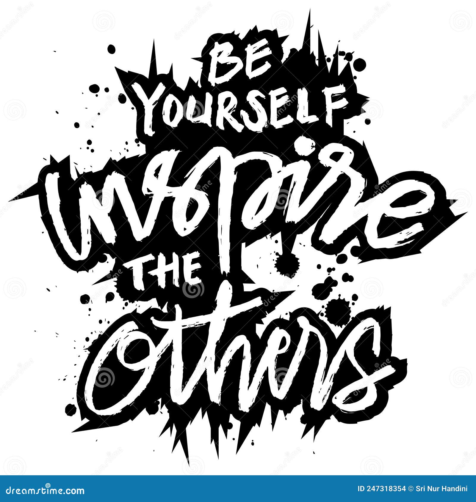Be Yourself Inspire the Others. Poster Quotes. Stock Vector ...