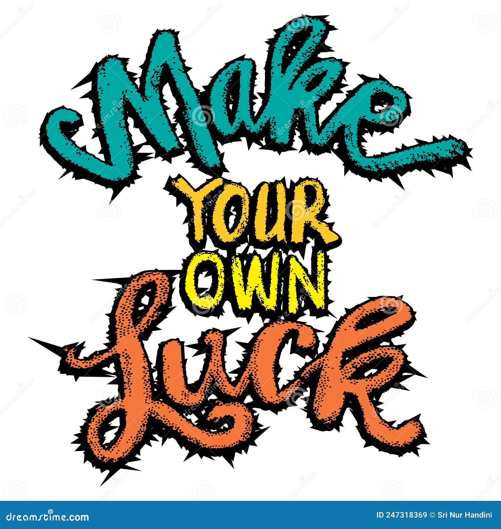Make Your Own Luck. Poster Quotes. Stock Vector - Illustration of ...