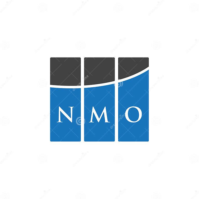 NMO Letter Logo Design on Black Background. NMO Creative Initials ...