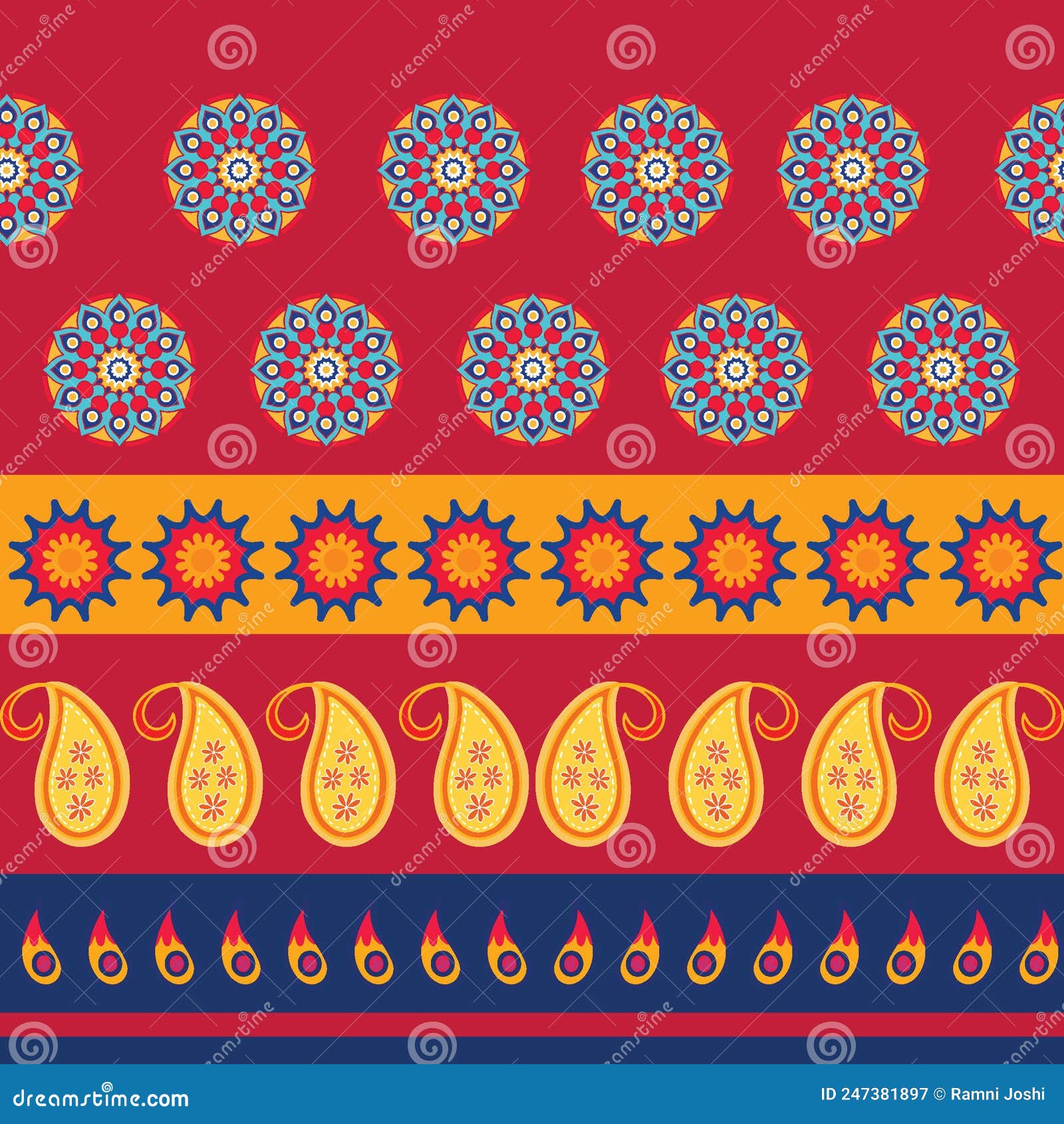 Traditional Paisley Border Images Stock Illustration - Illustration of ...