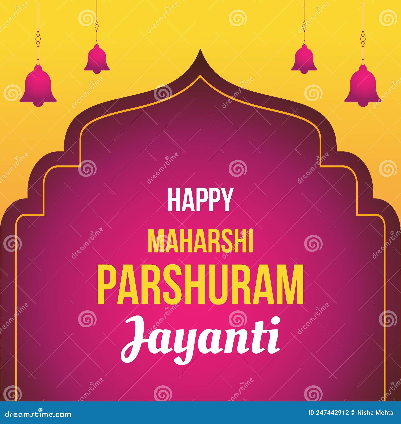 Banner Design of Happy Maharshi Parshuram Jayanti Stock Vector ...