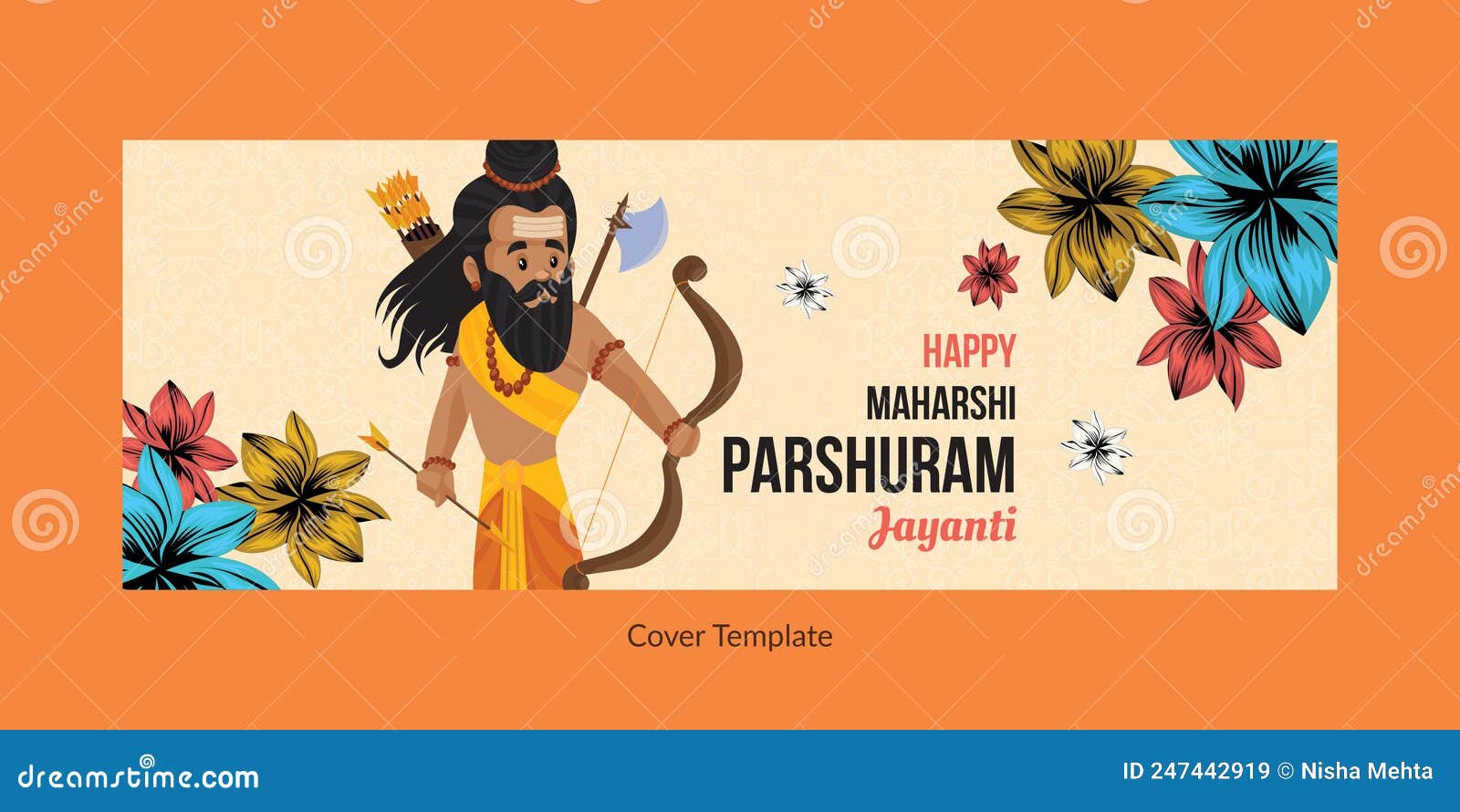 Happy Parshuram Jayanti Cover Page Design Stock Vector - Illustration ...