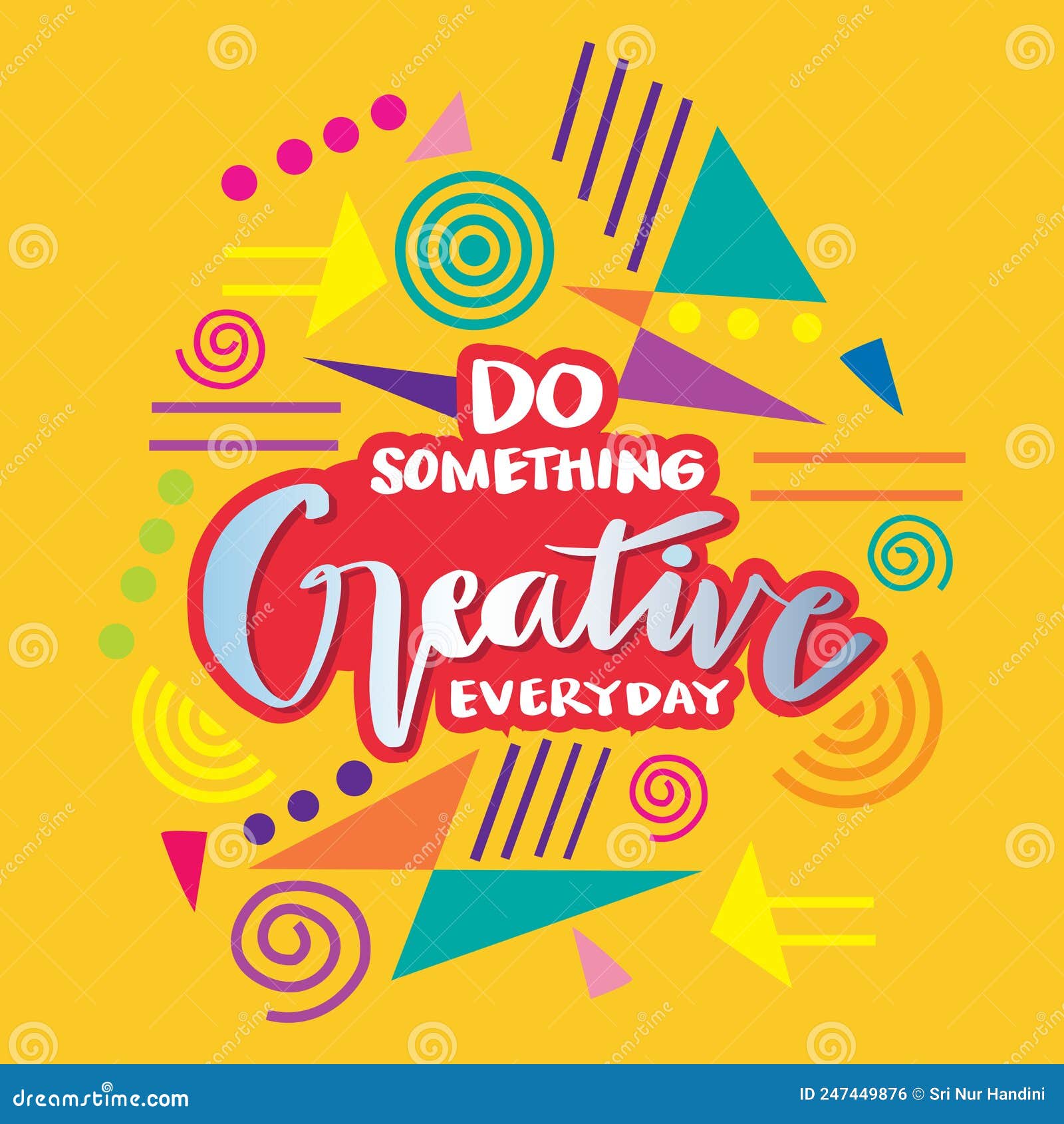 Do Something Creative Everyday. Poster Quotes. Stock Vector ...
