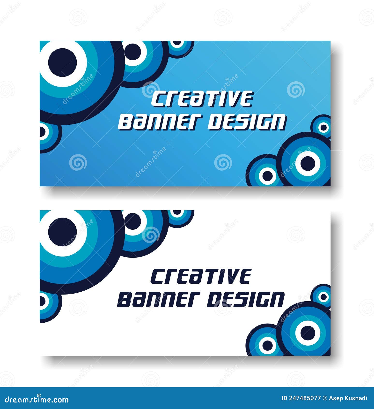 Creative and Unique Banner Design with Spiral and Blue Color ...