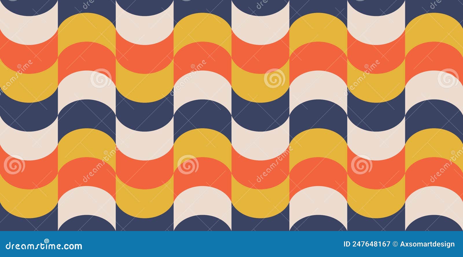 Retro 60s Mod Pattern | Colorful 1960s Background | Repeating Vintage ...