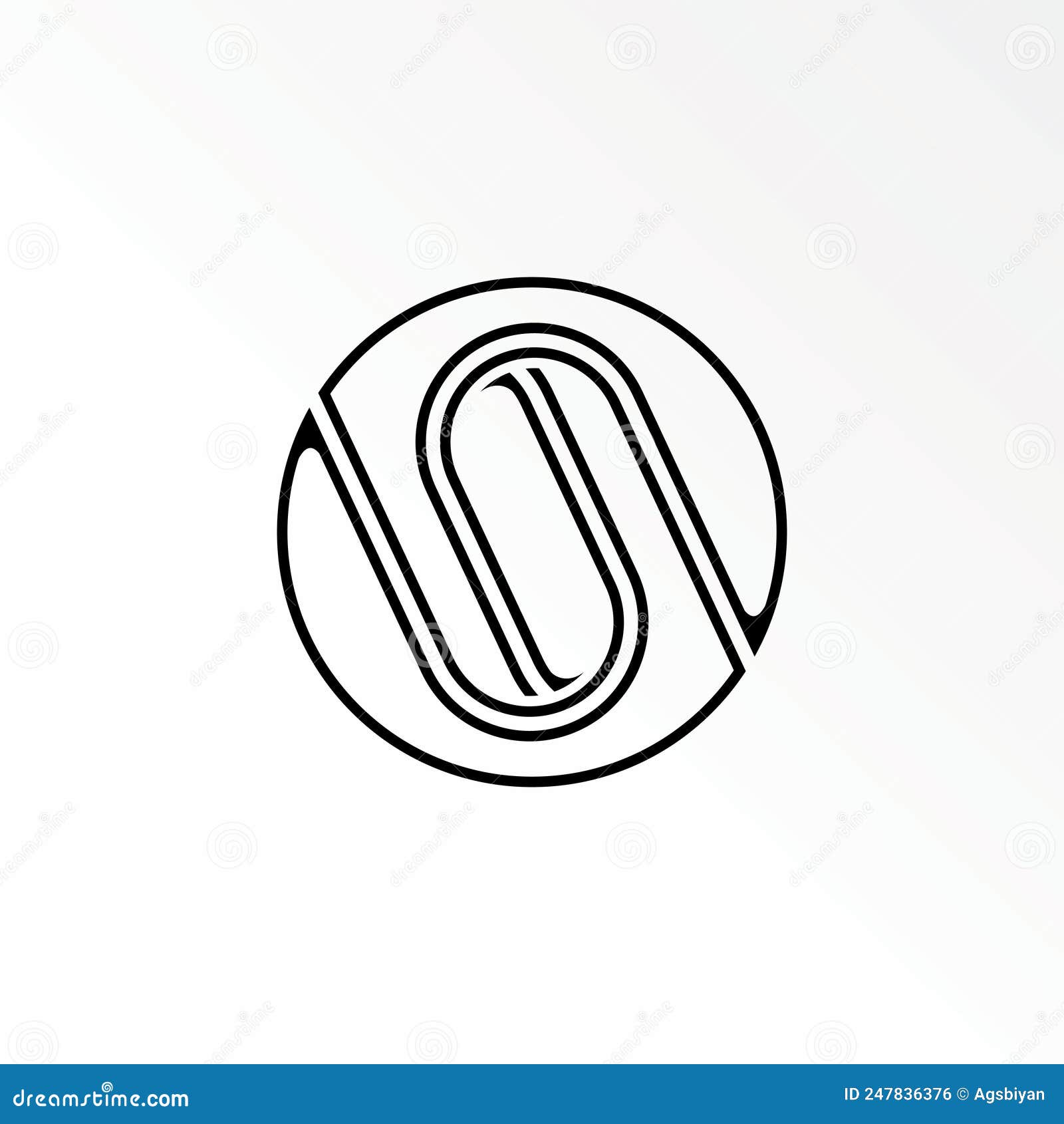 Unique Letter or Word S Modern Font in Double Flip Line and Circle or ...