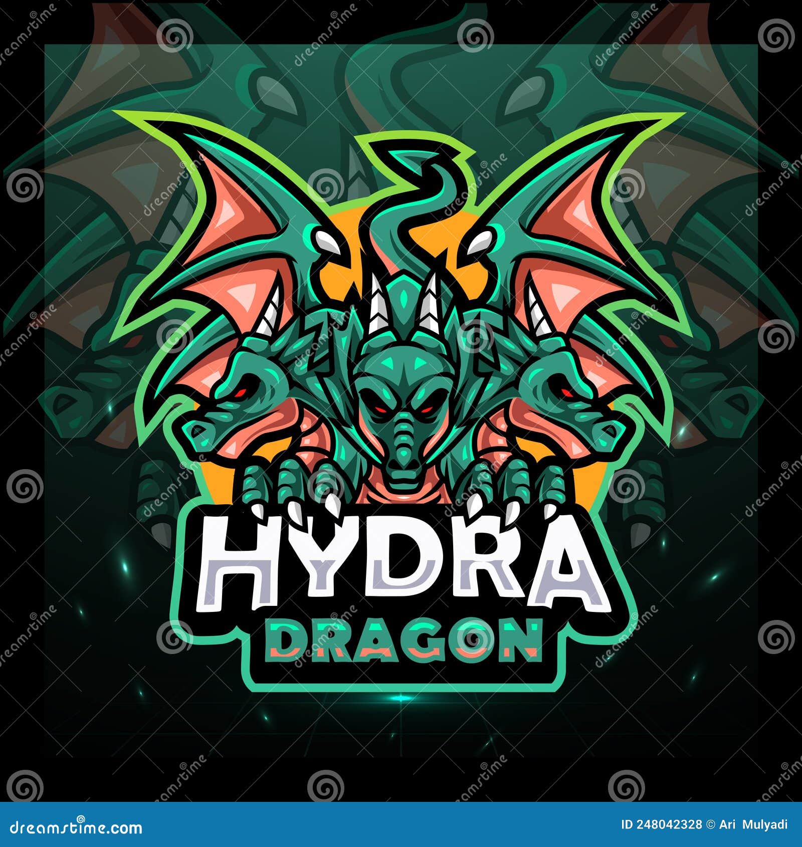 Hydra Map Design. Vector Illustration | CartoonDealer.com #178765710
