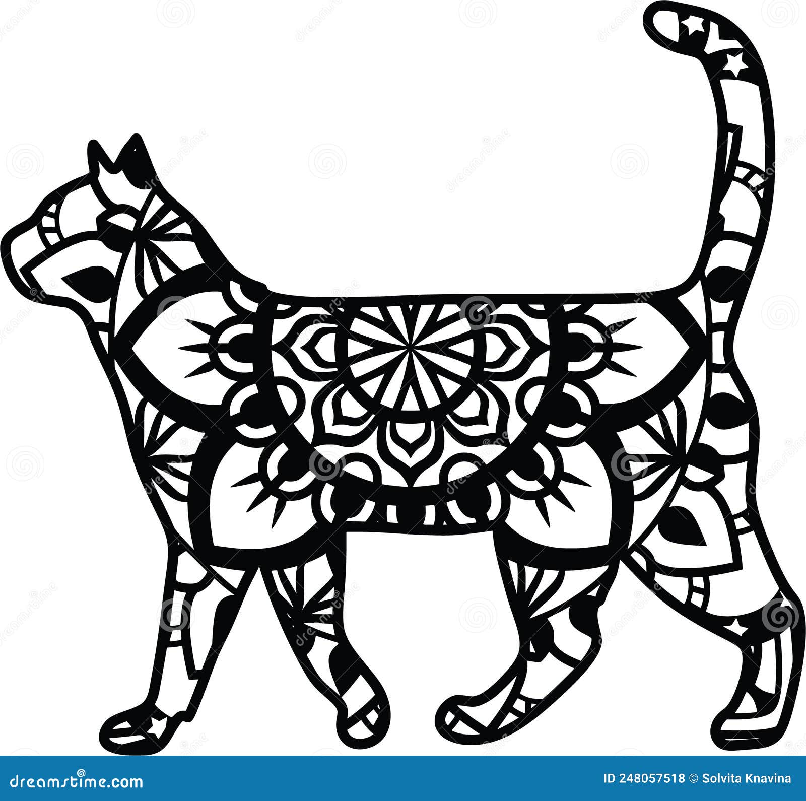 Cat Mandala , Mandalas Pattern , Design Stock Vector - Illustration of ...