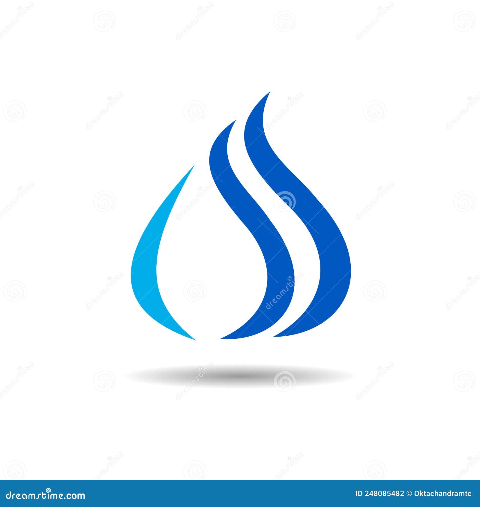Simple Flame Logo Design. Blue Flame Icon. Editable Vector in Eps10 ...