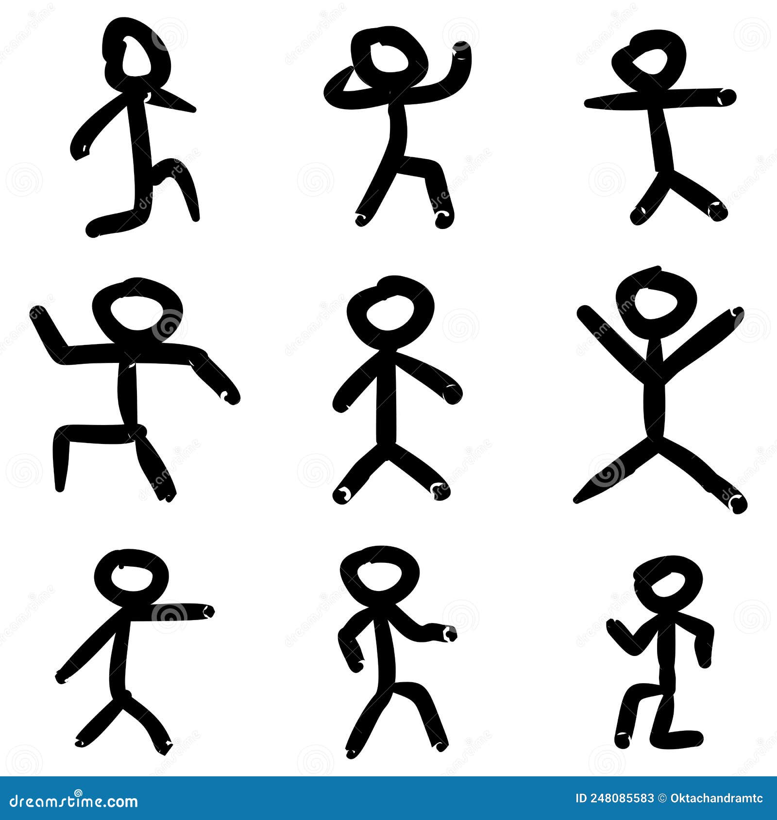Stickman that Describes the Expression. Cute Stickman Stock Vector ...