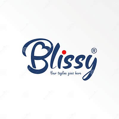 Letter or Writing BLISSY Handwritten Font with Love on Word B Image ...