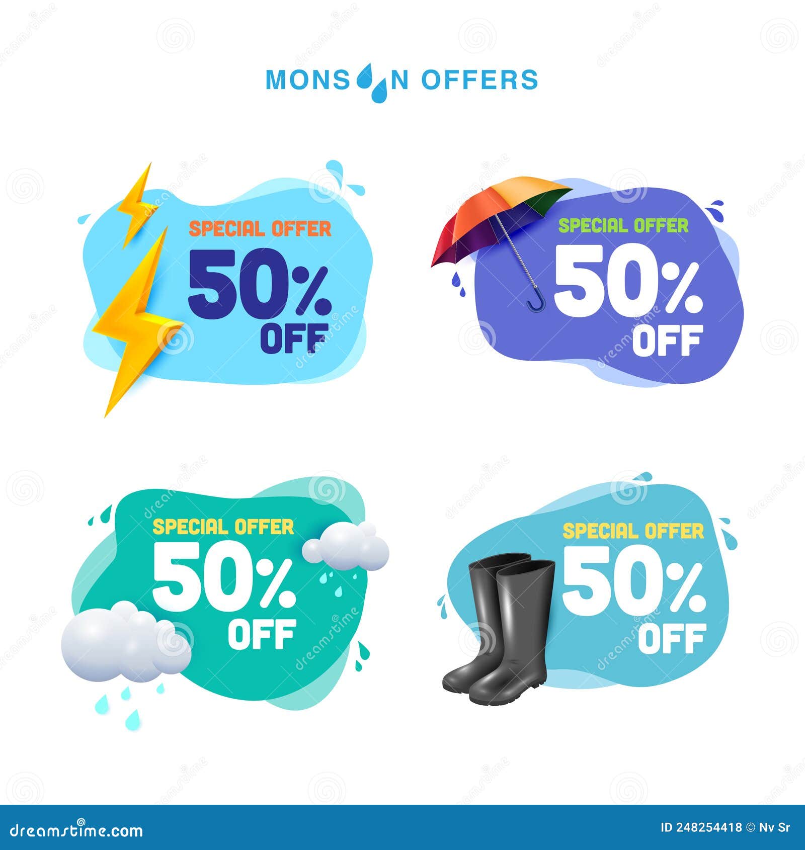 Monsoon Offer Unit with Monsoon Element - Monsoon Season Sale Stock ...