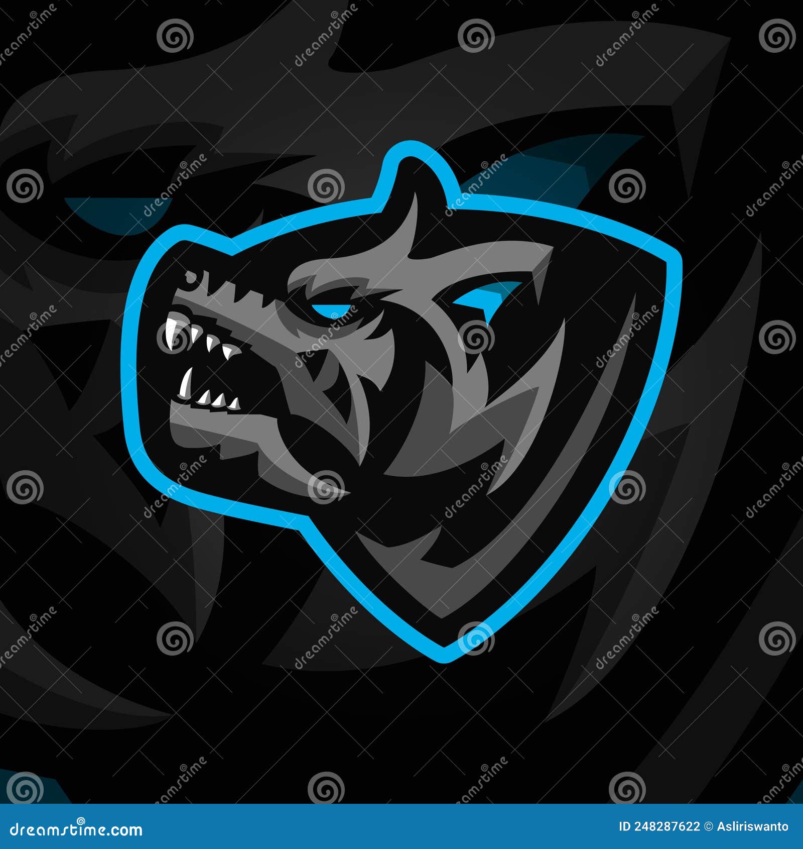 Scary Wolf Logo Concept. Creative, Animal, Detiled and Mascot Style ...