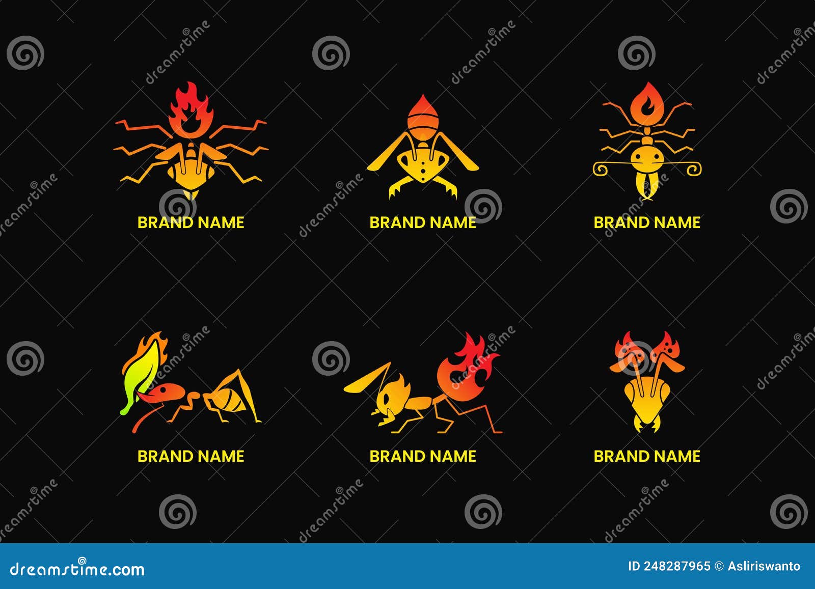 Collection of Fire Ant Logo Concept. Modern, Gradient, Flat, Elegant ...