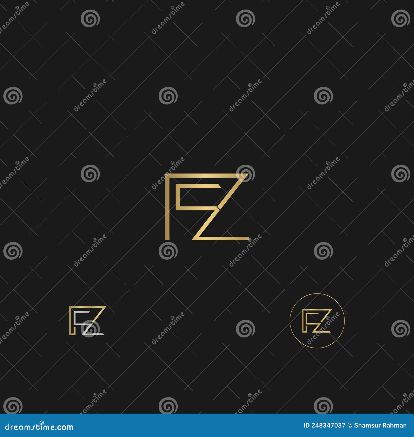 Alphabet Initials Logo FZ, ZF, F and Z Stock Vector - Illustration of ...