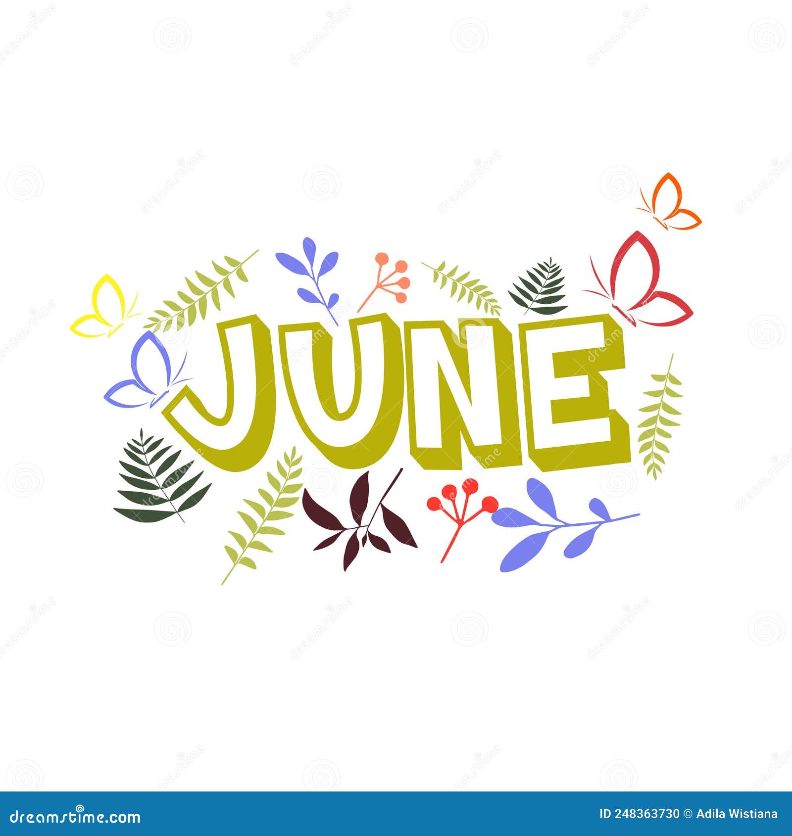 Hello June Vector Template. Hello June Vector Template. Stock Vector ...