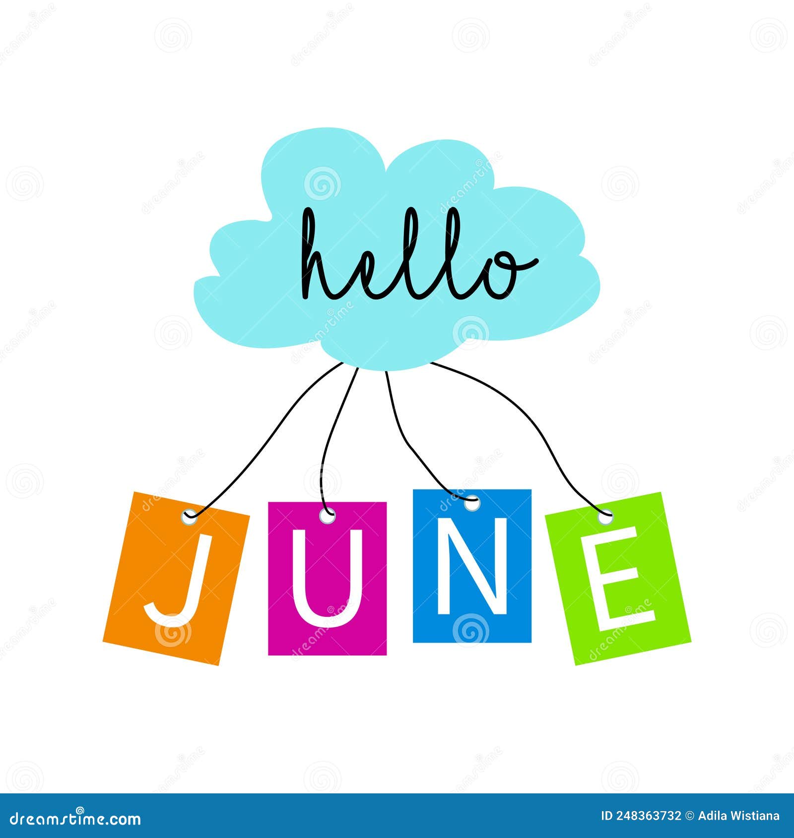 Welcome June. Design for Banner, Stock Vector - Illustration of banner ...