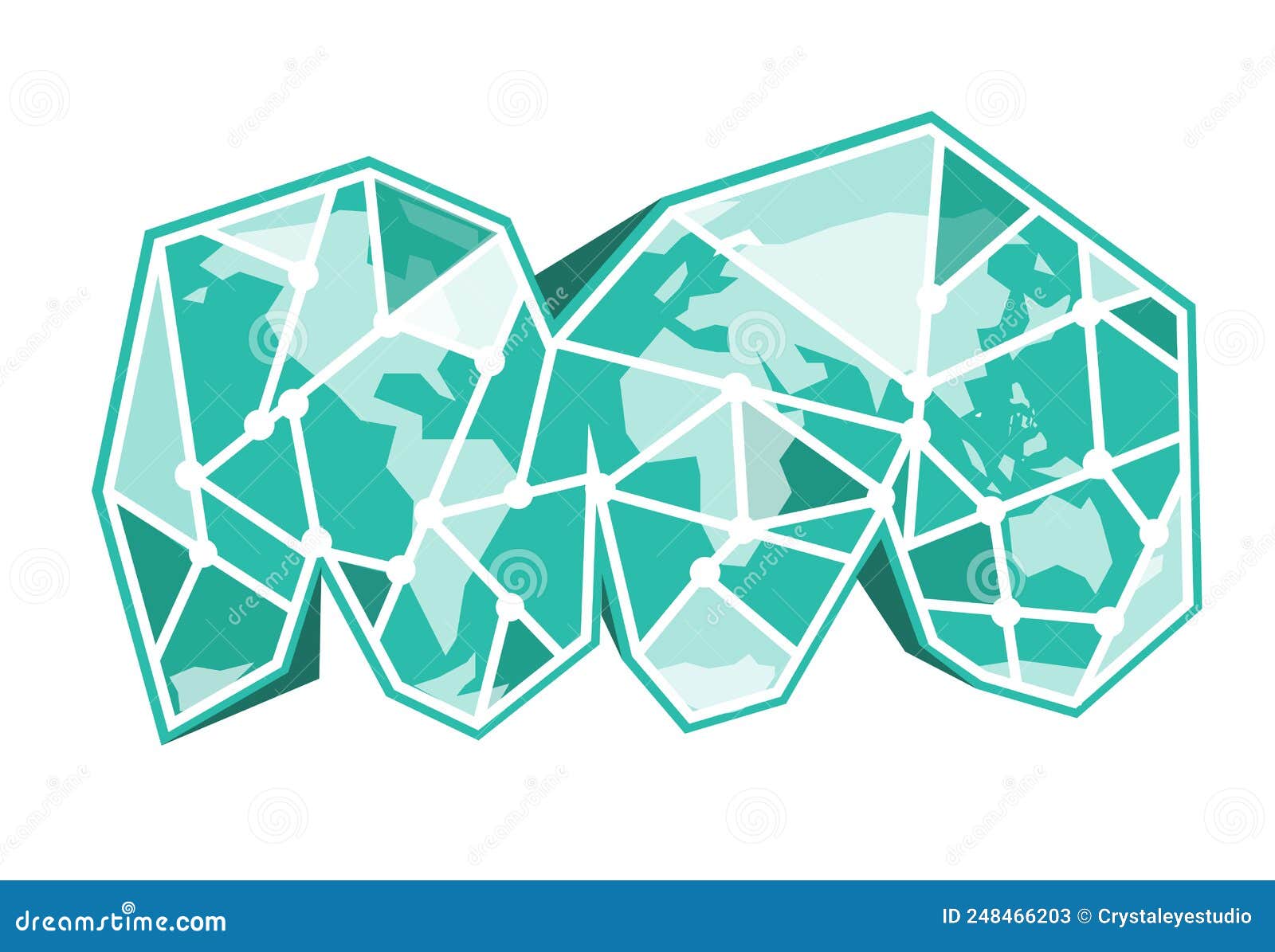 Editable Set Dots And Triangles Background With Particle, Molecule ...