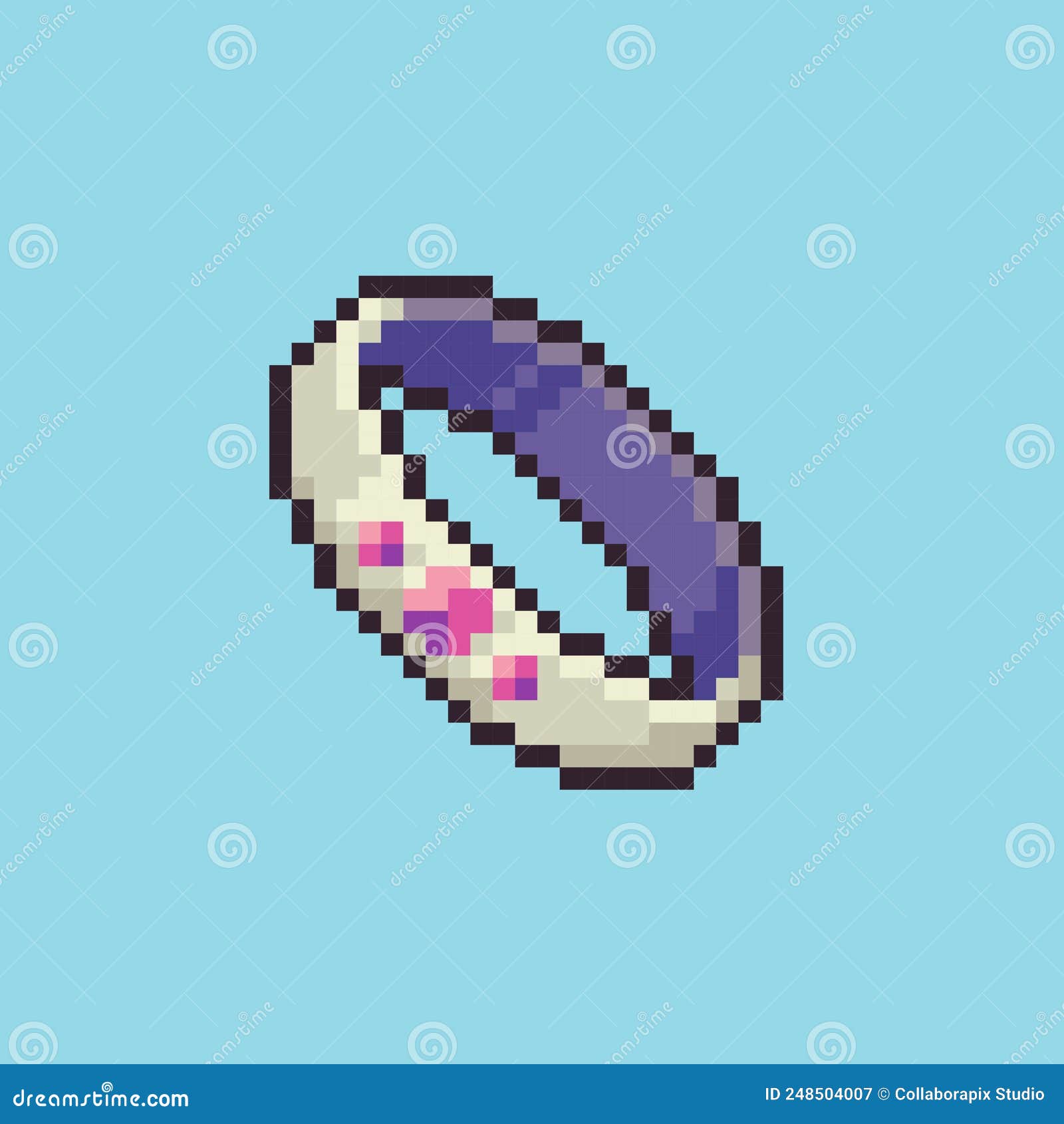 Luxury Ring Pixel Art Vector for Game Asset Stock Vector - Illustration ...