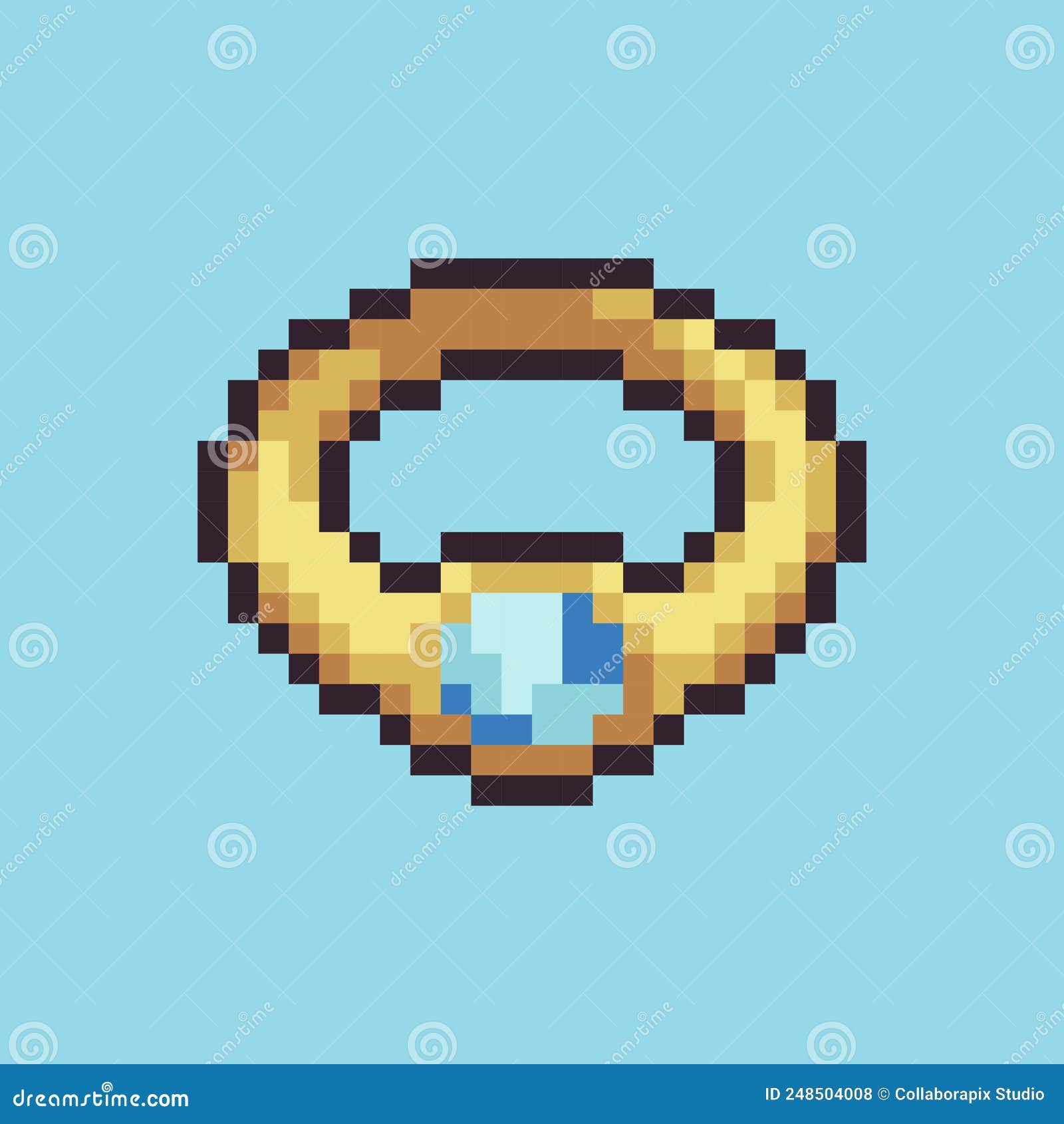 Ring Illustration Pixel Art for Game Stock Vector - Illustration of ...