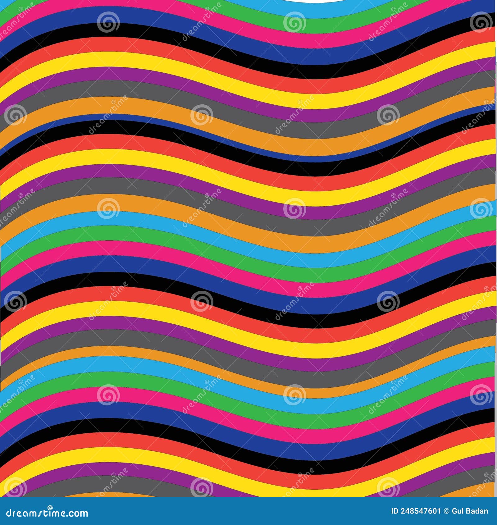 Rainbow Wavy Wallpaper Background Images Hd Print Stock Illustration ...