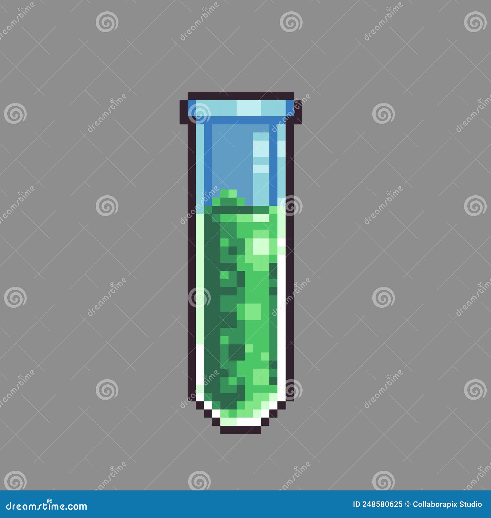 Laboratory Chemical Glass Pixel Art Illustration Stock Vector ...