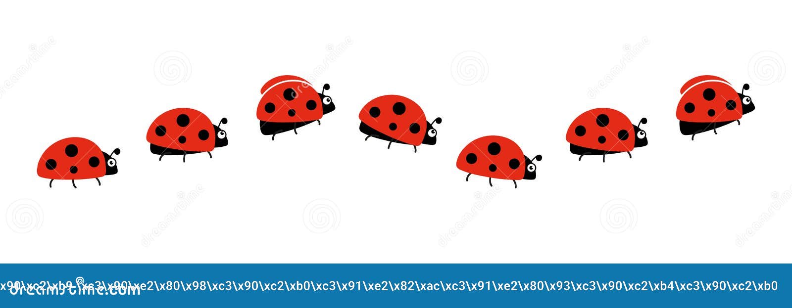 Ladybugs line icon group. stock illustration. Illustration of line ...